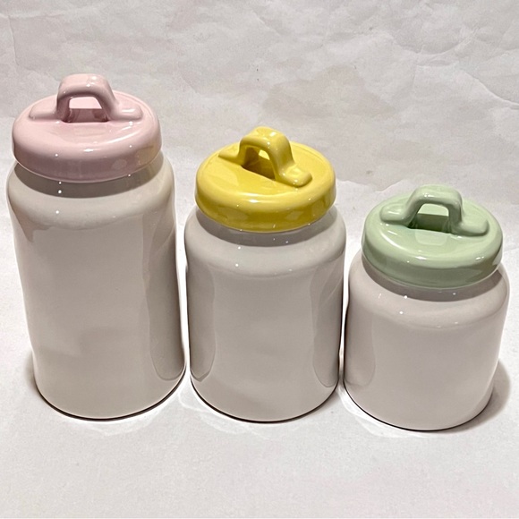 Rae Dunn | Kitchen | Rae Dunn Set Of 3 Ceramic Easter Canisters | Poshmark